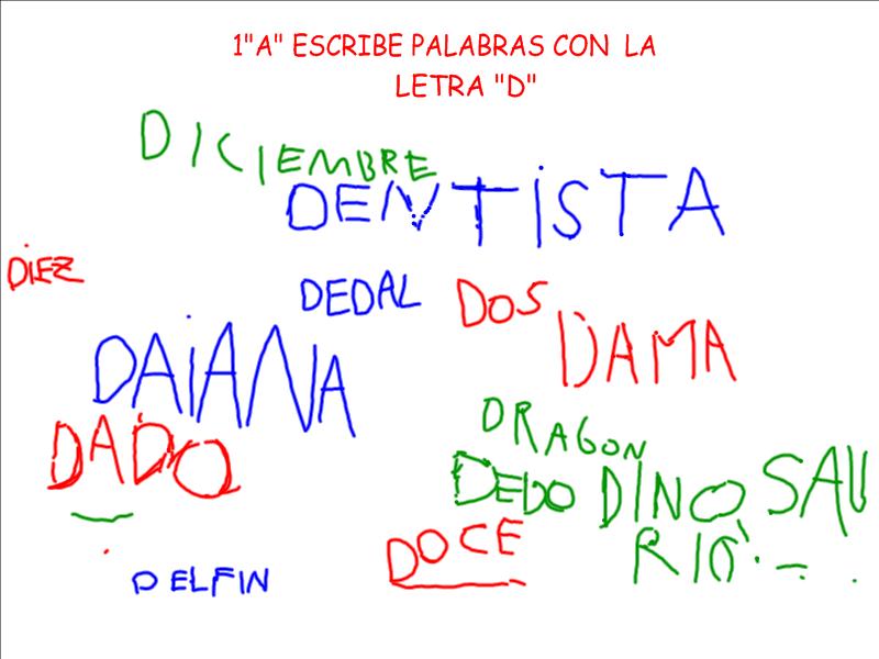 Los primeritos de la 14: Palabras con la letra "D"