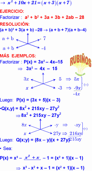 Factorizacion Ejemplos