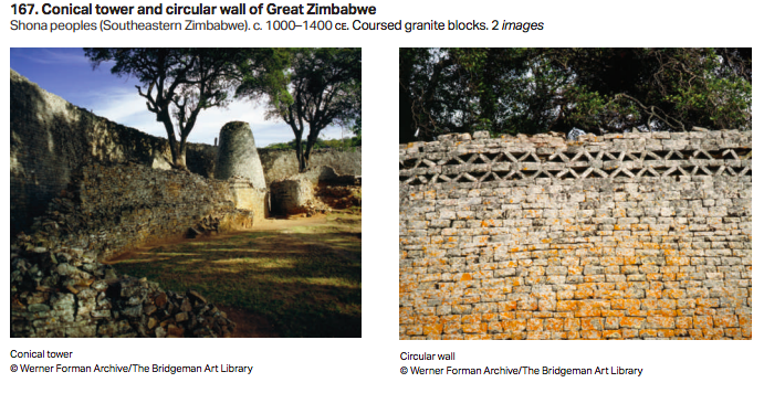 AP Art History 250: 167. Conical tower and circular wall of Great Zimbabwe