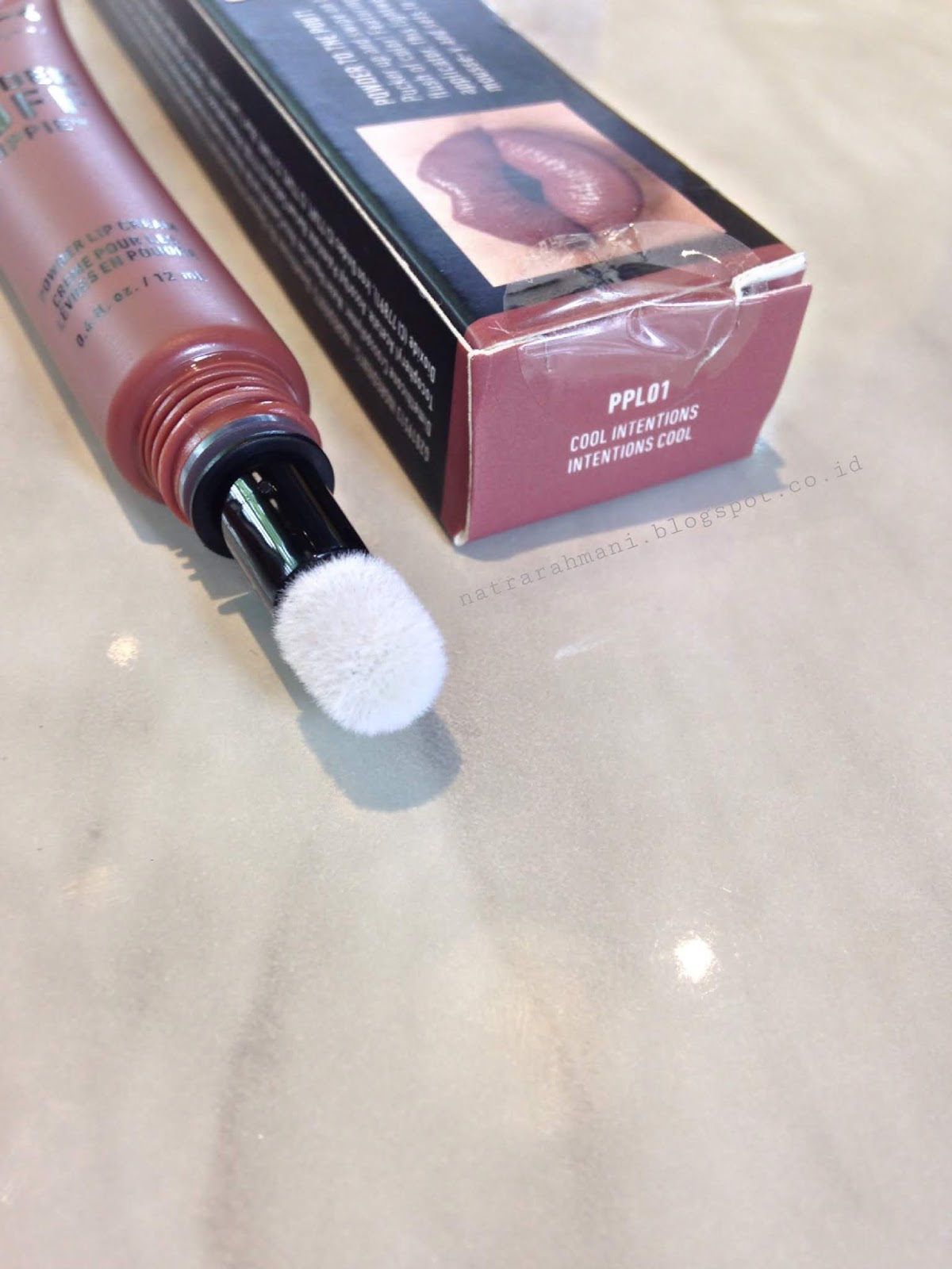 REVIEW NYX POWDER PUFF LIPPIE SHADE COOL INTENTION / Natrarahmani