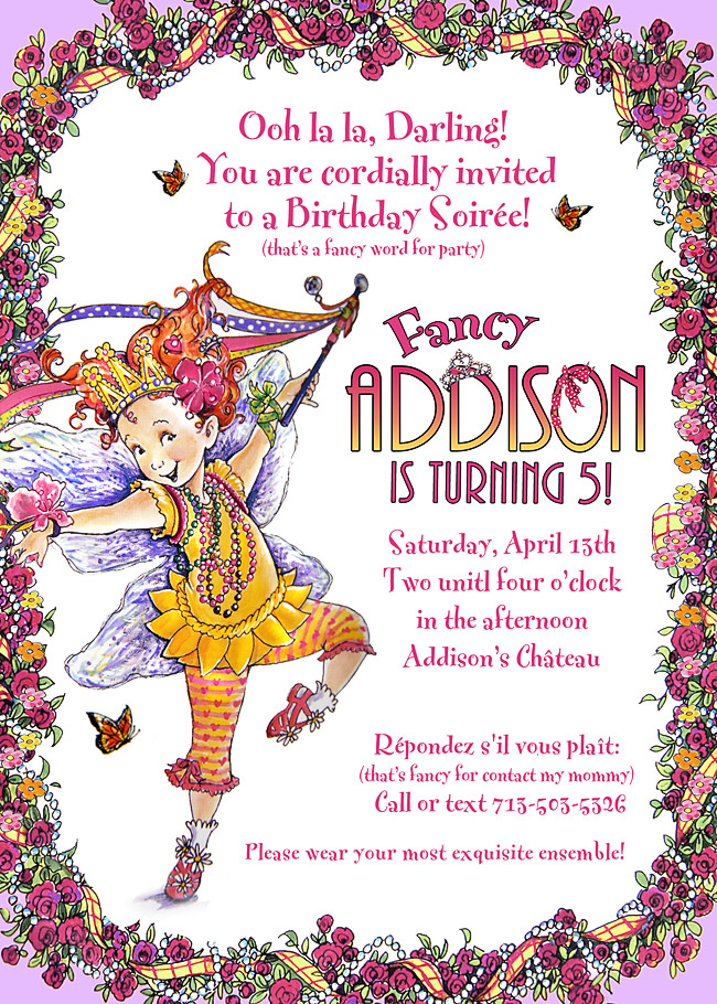 Parsons 411: Addison's Fancy Nancy Birthday Party