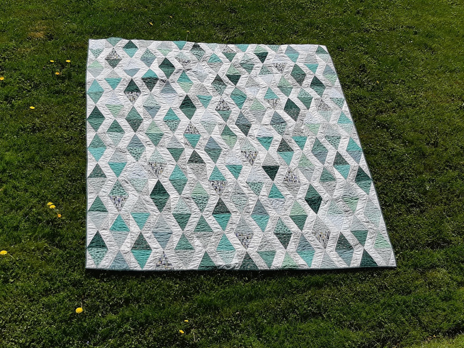 AlliKat Quilts: Triad Quilt, Bound, Labeled and Finished