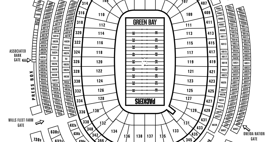 lambeau field seating chart