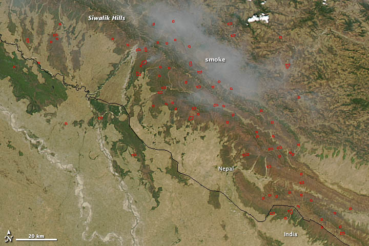 SA Weather and Disaster Observation Service: Fires in Nepal