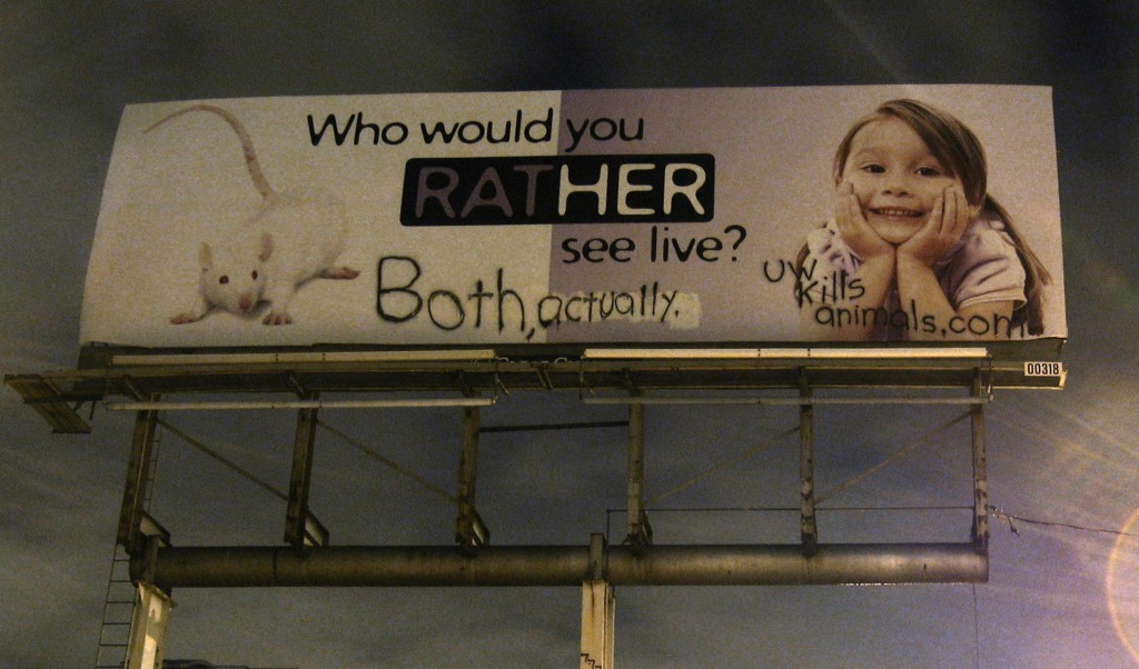 Radiant Life: Animal Testing Billboard