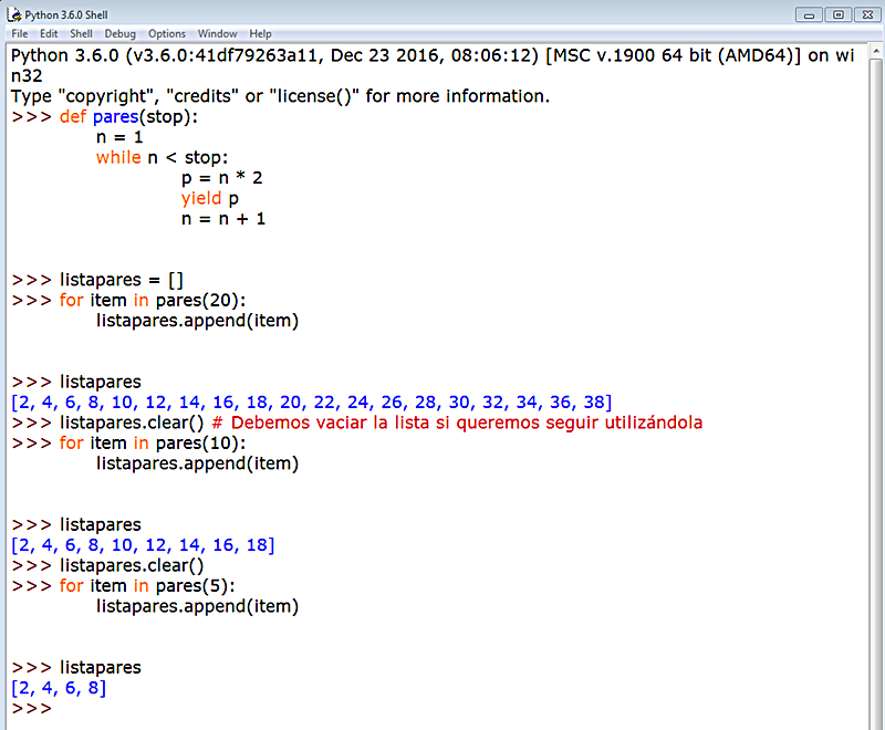 APRENDER A PROGRAMAR CON PYTHON: GENERATORS
