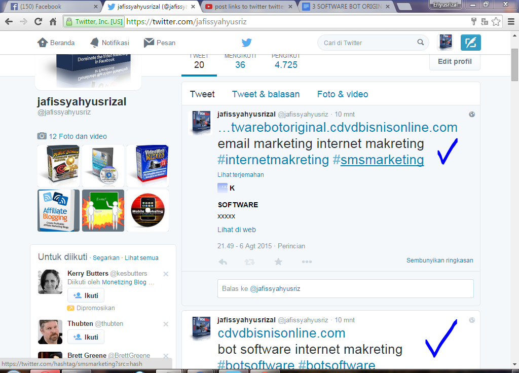 CARA MENGGUNAKAN SOFTWARE TWITTER AUTOMATION - NURULHUDA TUTORIAL