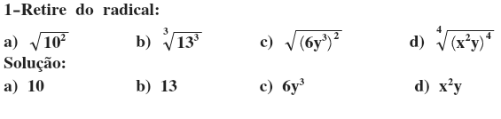 MATEMÁTICA SERIADA: EXERCÍCIOS COM RADICAIS
