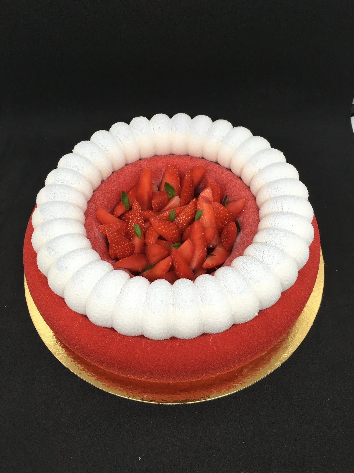 Entremets Fraise Basilic