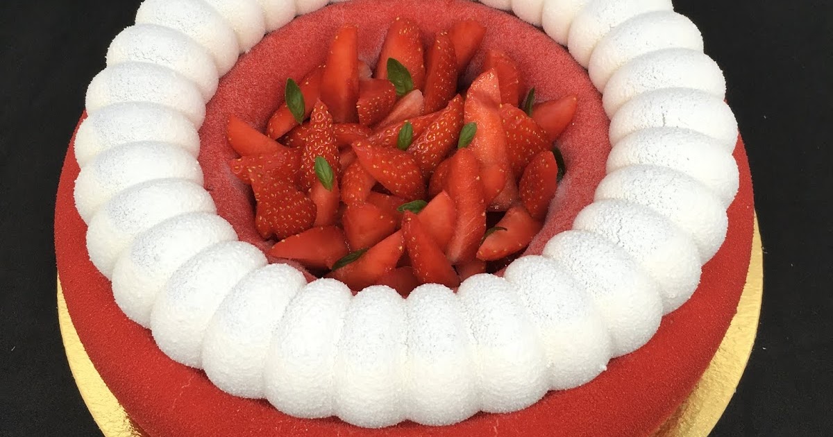 Entremets Fraise Basilic