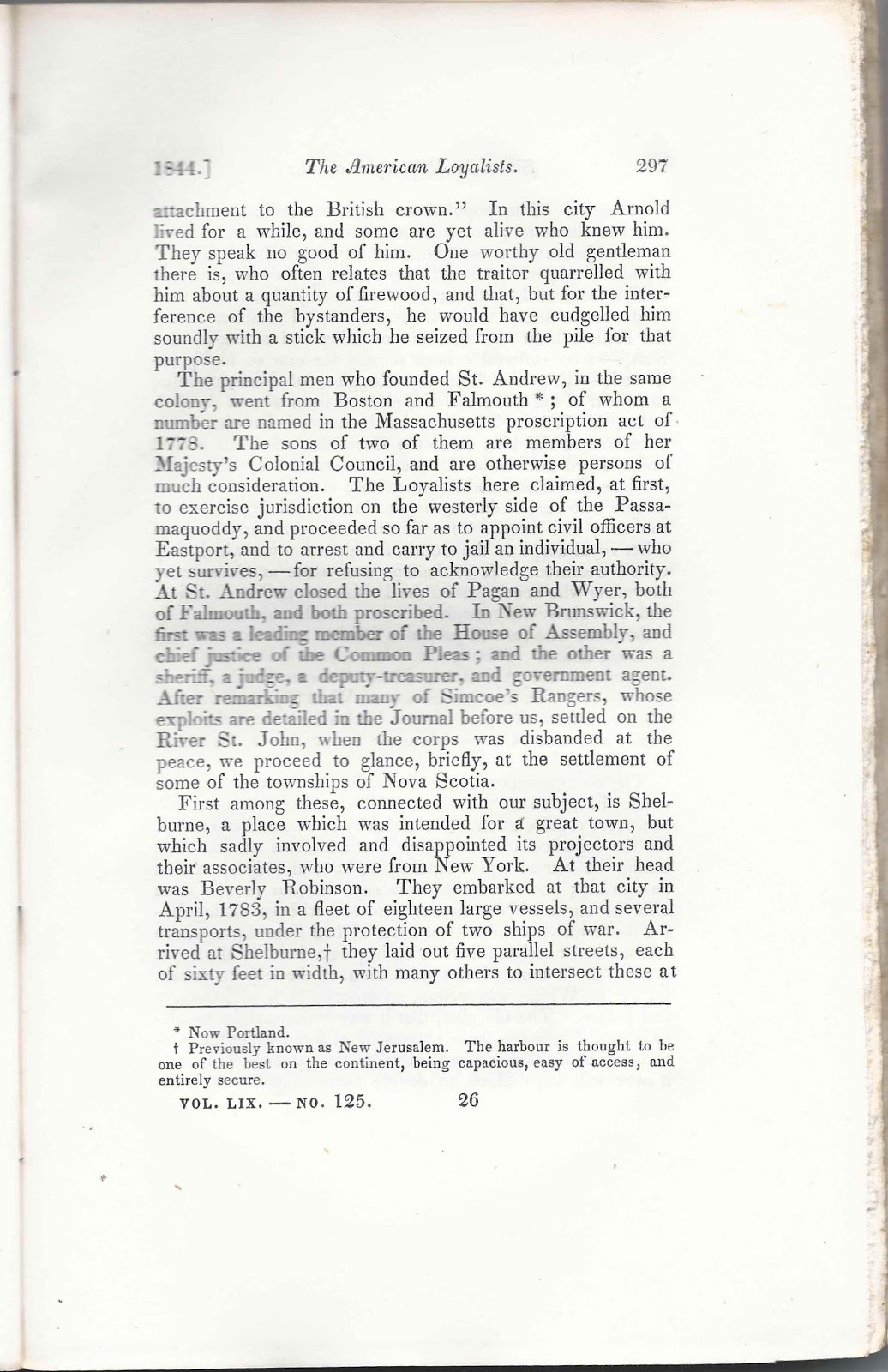 Heirlooms Reunited: 1844 Article about Loyalists in the journal "North ...