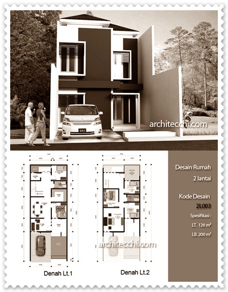 √ Contoh Model Sketsa Rumah Minimalis 1-2 Lantai