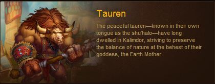 Druid's Corner: WoW 101 - What race are you? Tauren