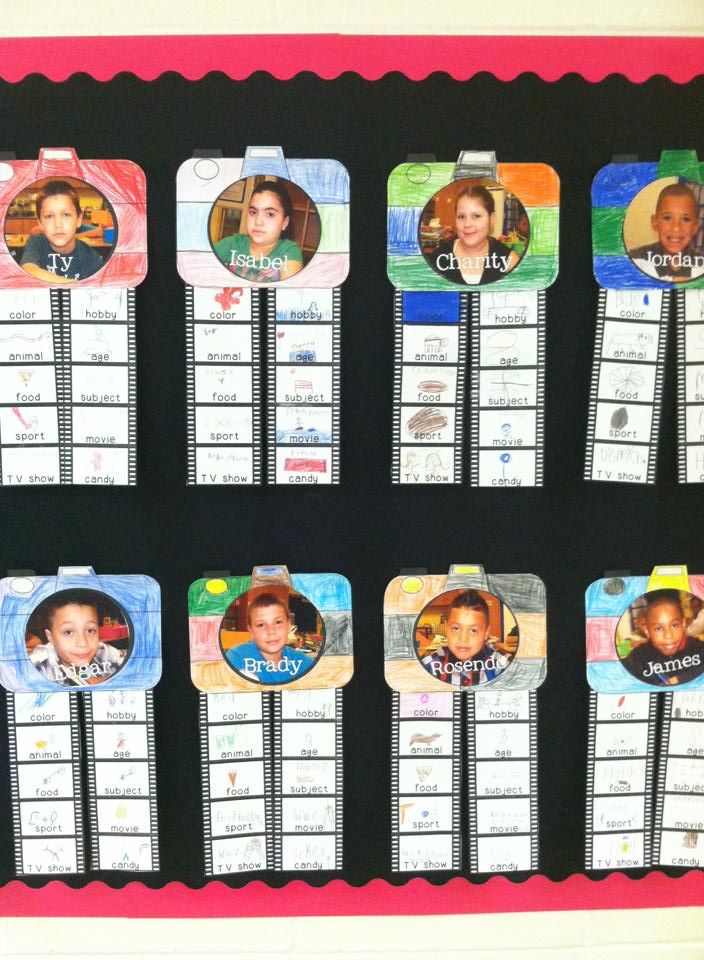 Ginger Snaps: All About Me Snapshots Bulletin Board Idea