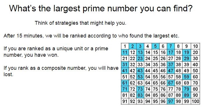 Enquiry-Based Maths: Amazing Enquiry: What's the largest prime number we can find?