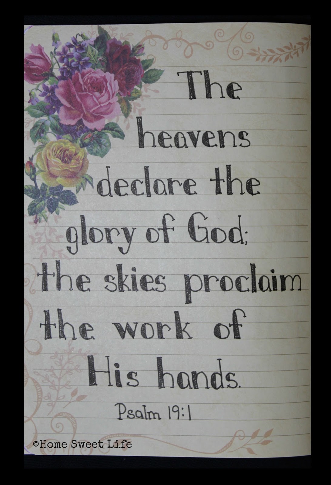 Home Sweet Life: Psalm 19:1