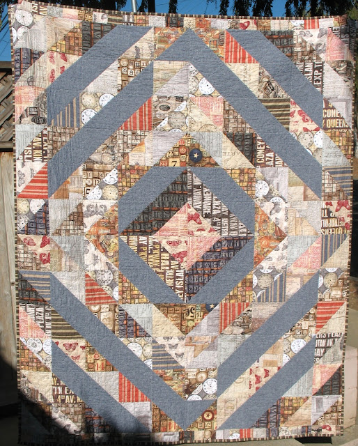 Ye Olde Sweatshop: Eclectic Elements Half Square Triangle Quilt (#57)