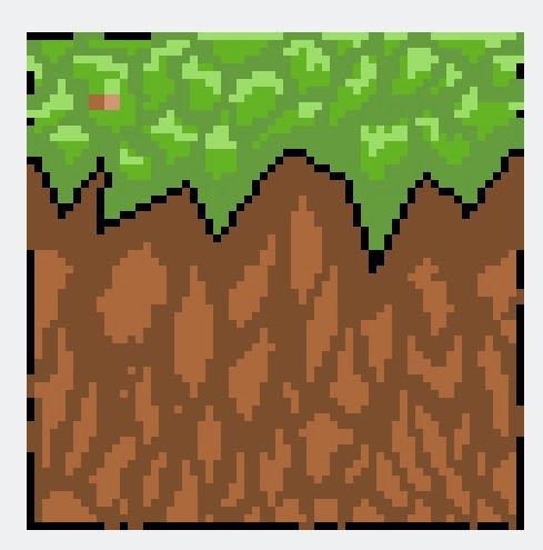 Pixel Art : Draw a ground with grass