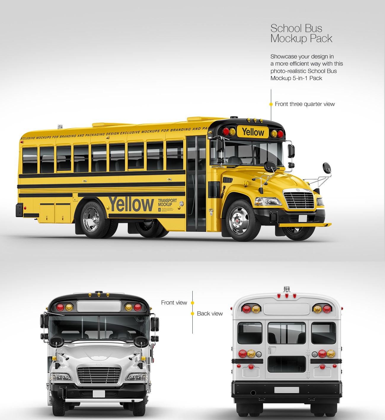 160+ Best Bus Mockup Templates | Free & Premium