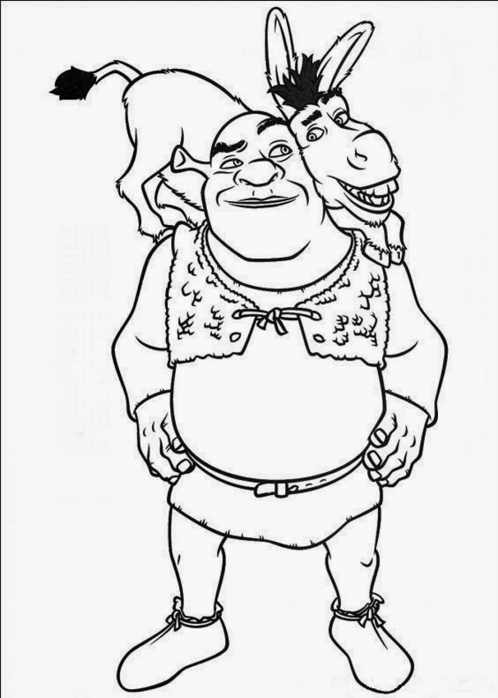 Cartoons Coloring Pages: Shrek Coloring Pages