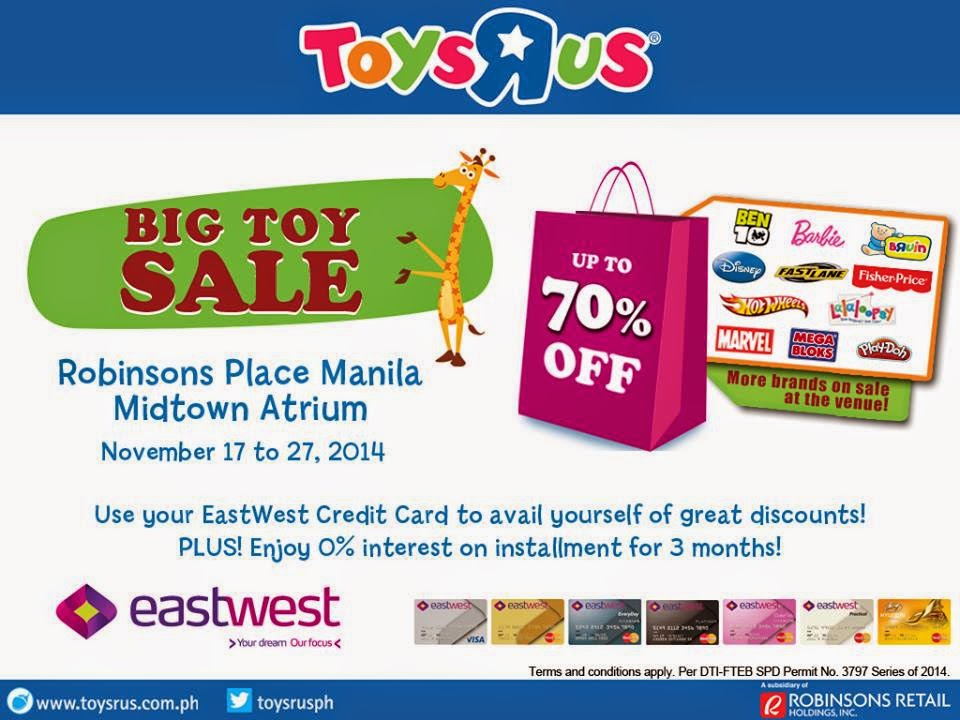 Manila Shopper: Toys R Us Big Toy SALE at Robinsons Manila: Nov 2014
