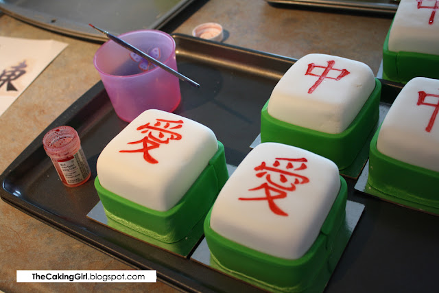TheCakingGirl: Fondant Cake Decorating: Mahjong Cakes!