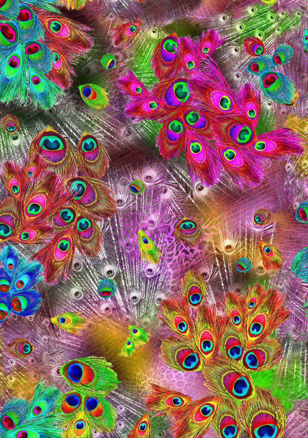 DİGİTAL PRİNT PAİNTİNG FEATHER COLLAGE | Joy Design Studio