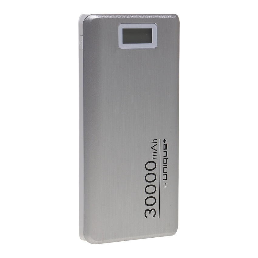 uNiQue Power Bank 30000mAh with LED - Abu-abu | Fathia Shop