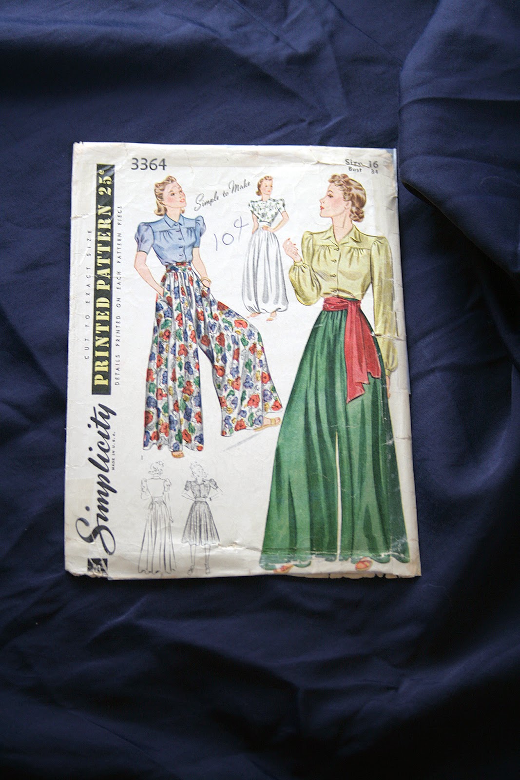 Summer Sewing Inspiration & 1940s Palazzo Pants With Simplicity 3364 ...