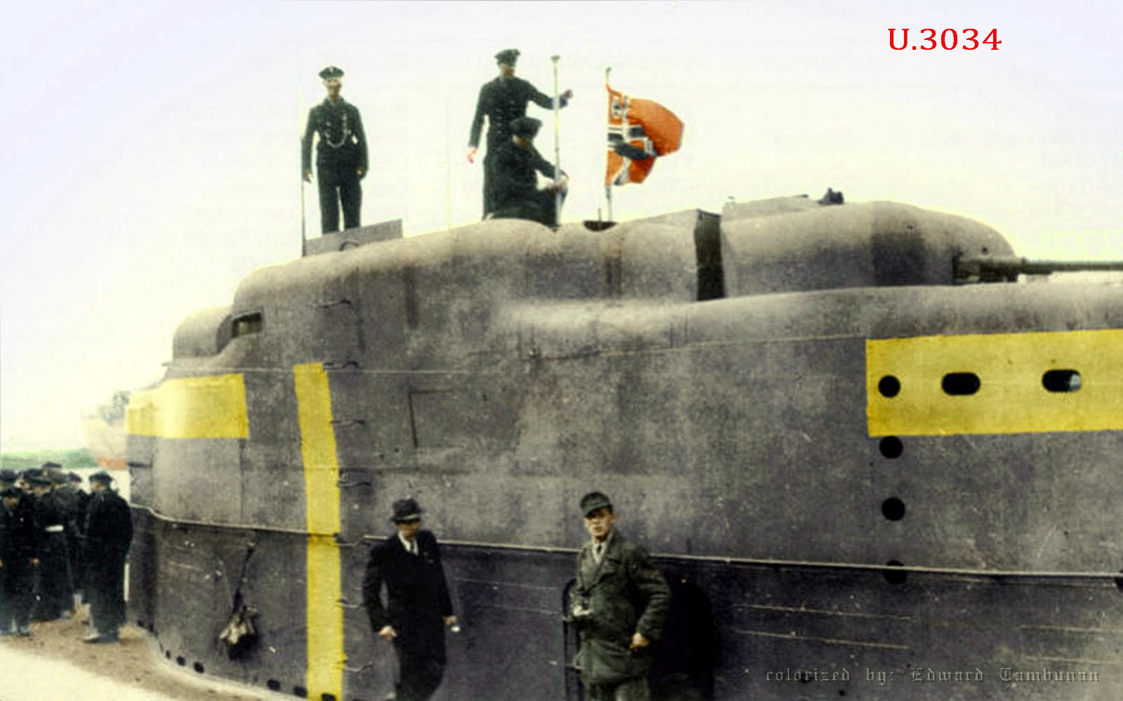 S 613 ex U2518 Roland MORILLOT: Photos coloriées sous-marins type XXI