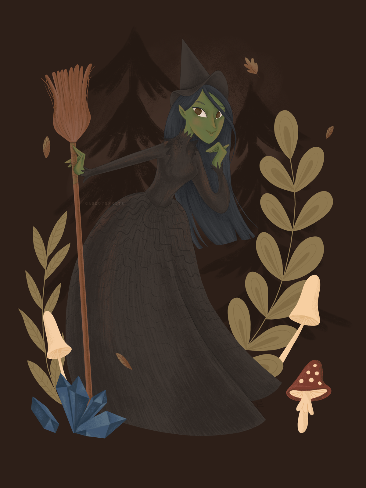 Elphaba and Glinda | a soot sprite