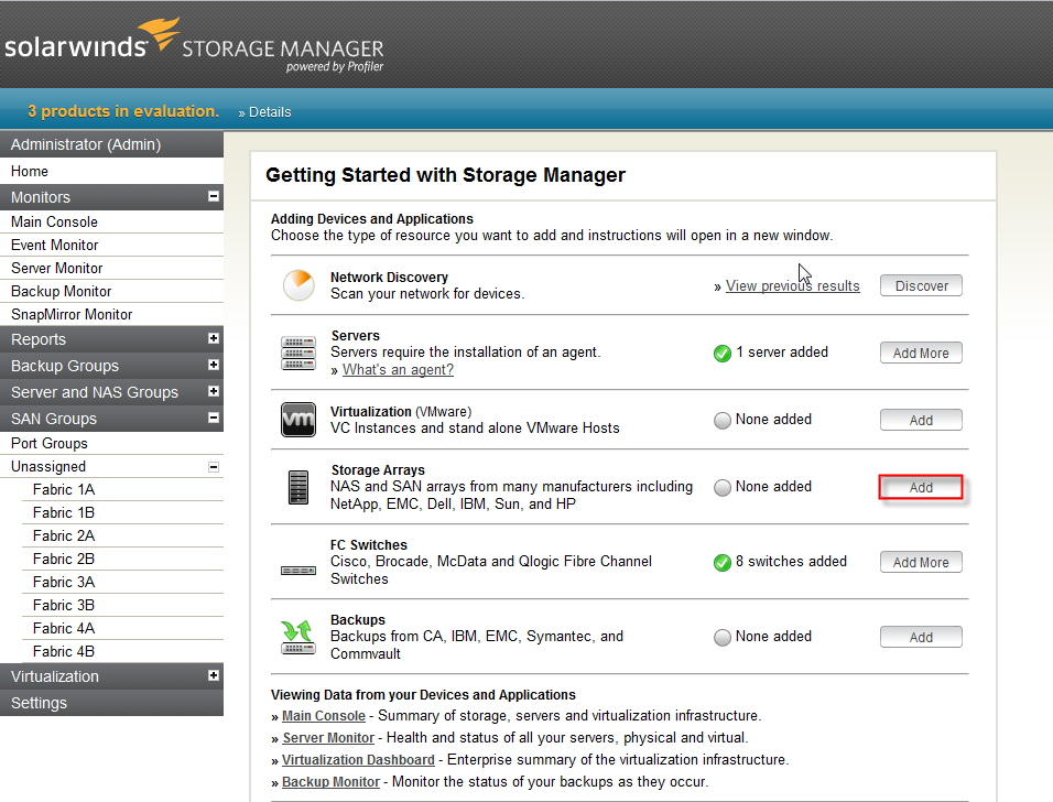 自由人、自由事: Solarwinds Storage Manager - HDS AMS 設定篇