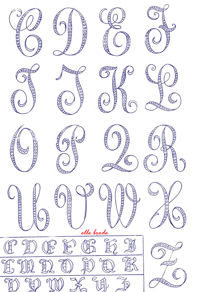 Moldes De Letras Para Bordar A Mão - RETOEDU