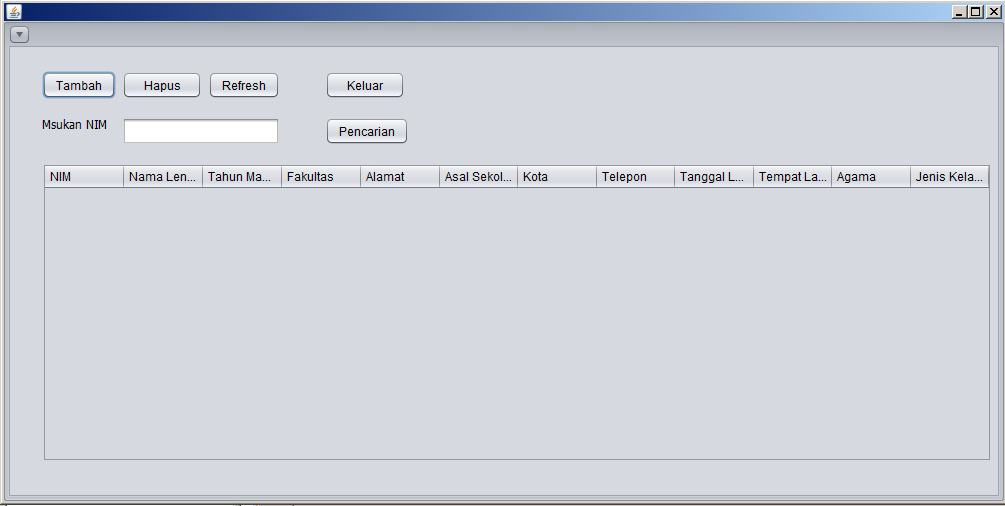 Cara Membuat Program Dengan NetBeans: Aplikasi Input data mahasiswa Cara Membuat Program Dengan NetBeans: Aplikasi Input data mahasiswa