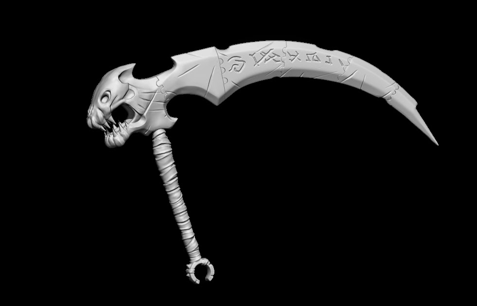 Suhail Portfolio: Darksiders II Scythe Model for 3D Printing