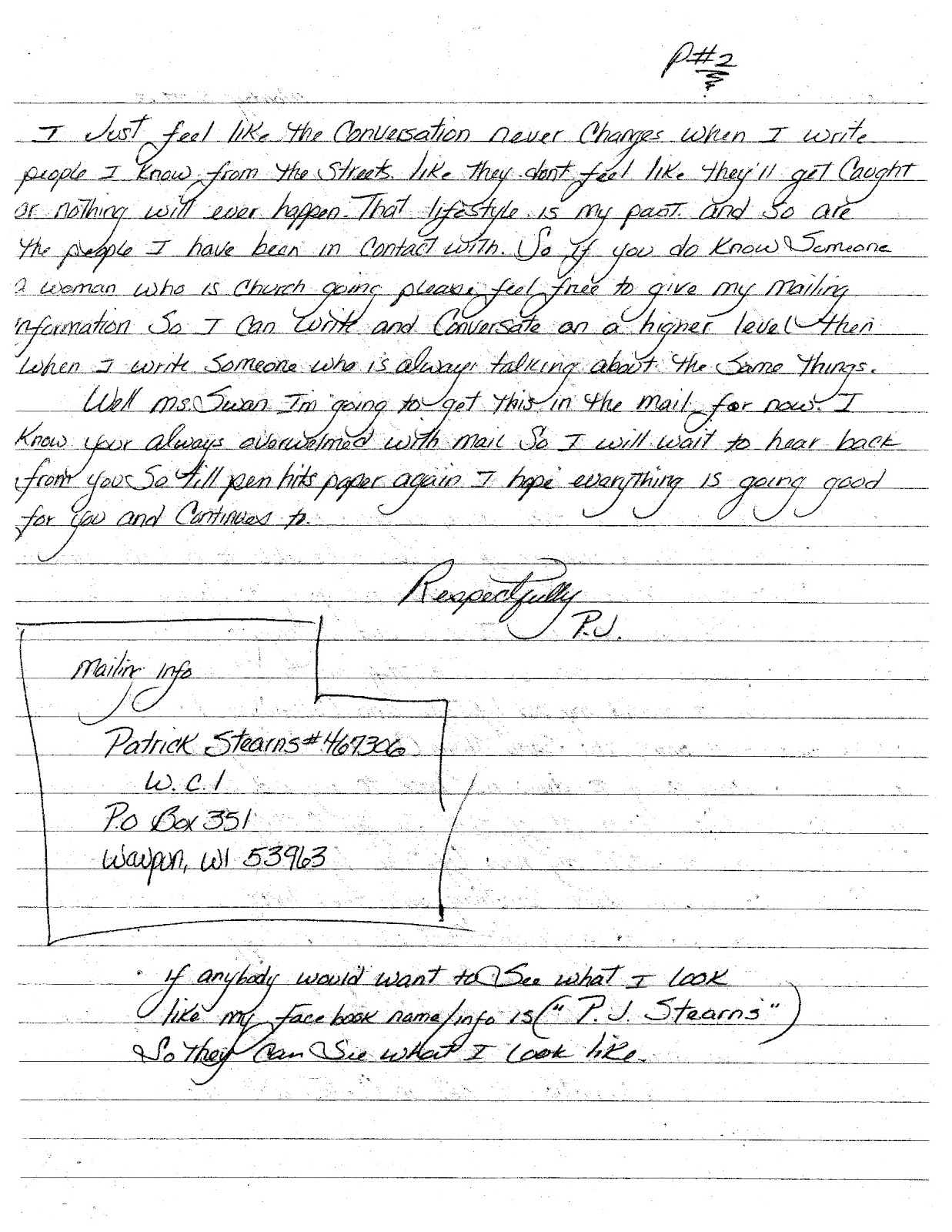 Penpal Club: Patrick Stearns