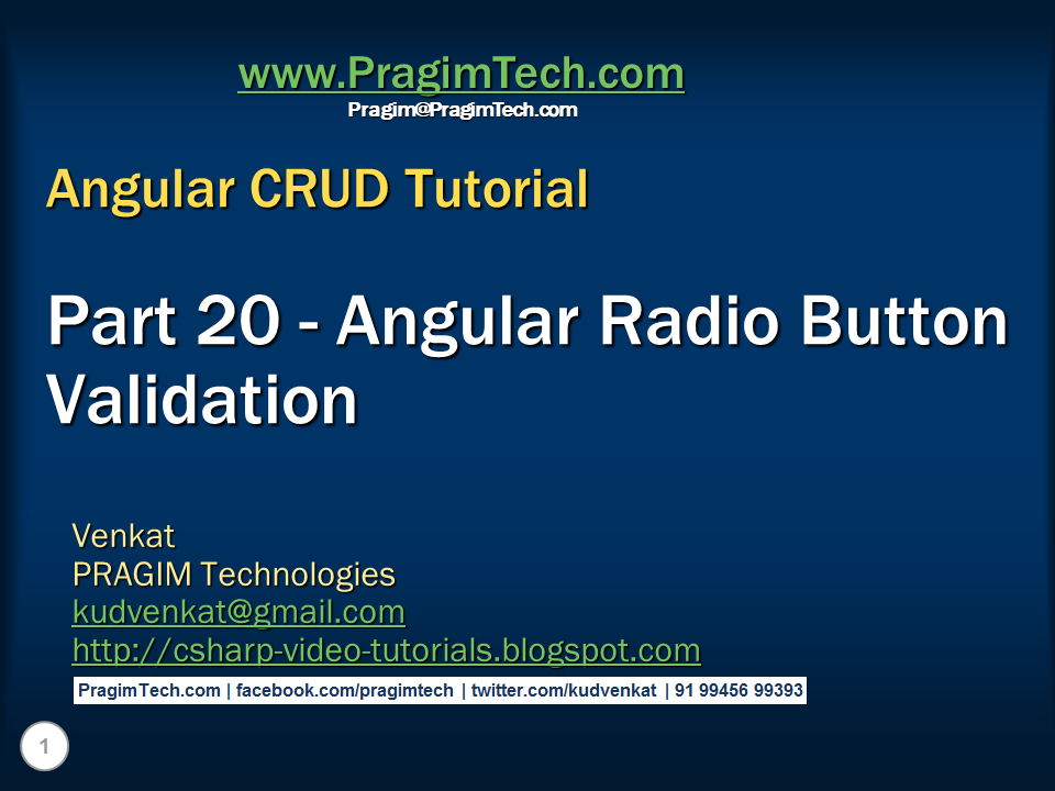 Sql server, .net and c# video tutorial: Angular radio button validation ... Sql server, .net and c# video tutorial: Angular radio button validation ...