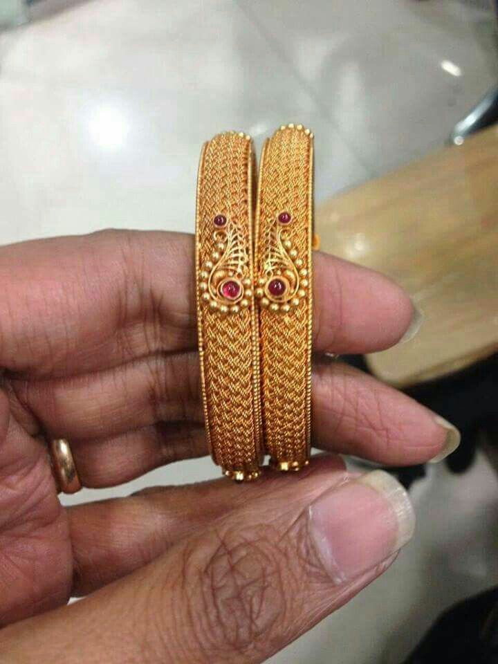 Multi color gold bangles