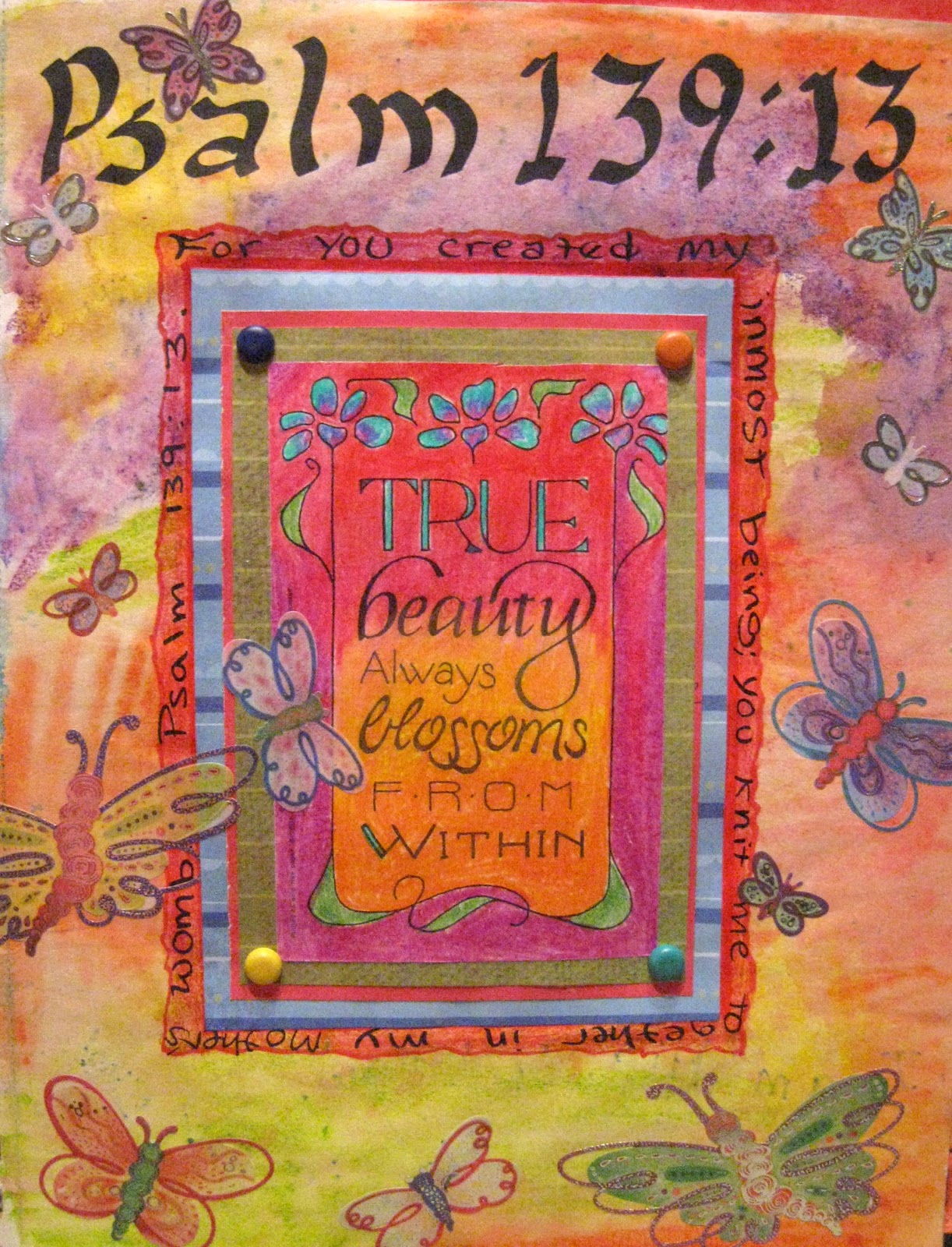 Paint On My Walls: Psalm 139 Art Journal Page