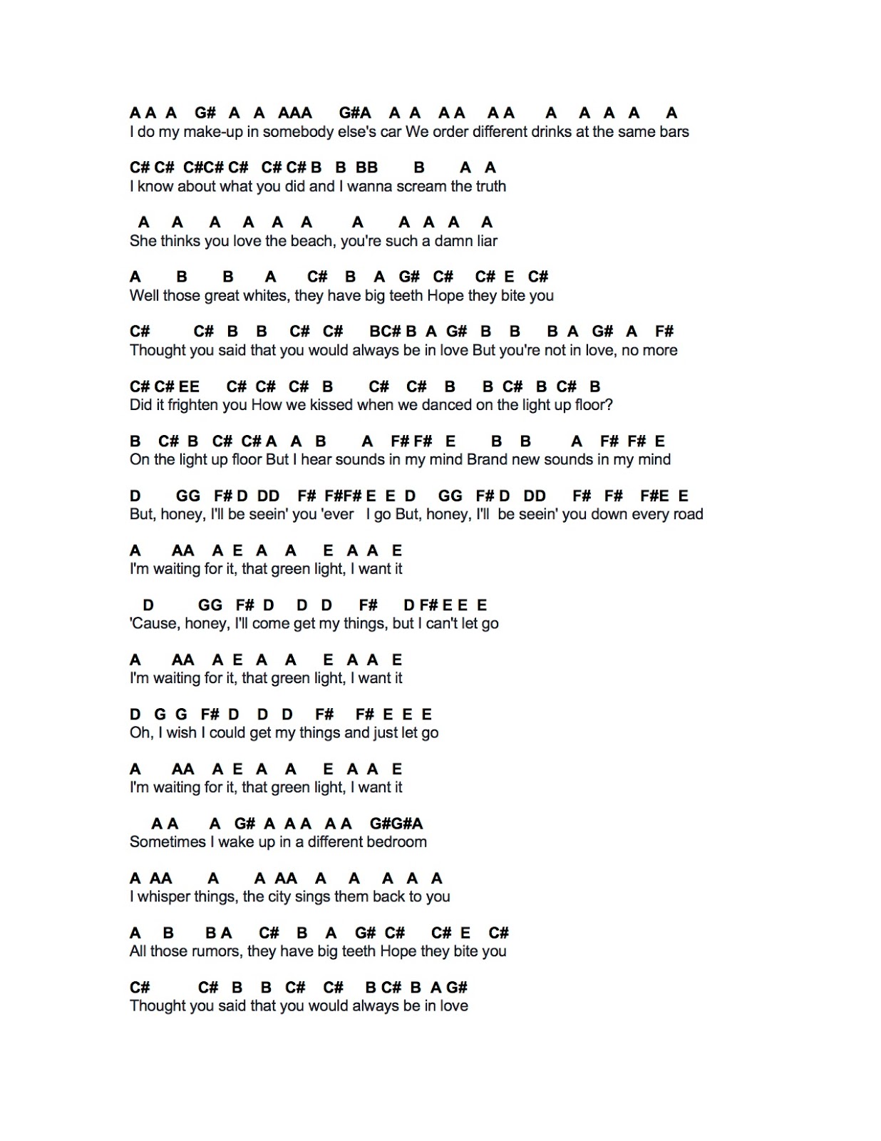 Flute Sheet Music: Green Light - Lorde