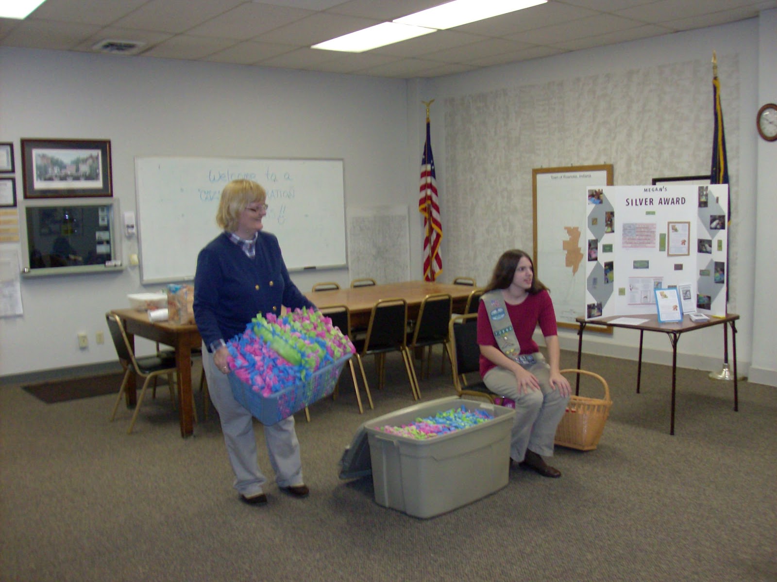 Roanoke Public Library: Pictures of the "sit-upon" presentation