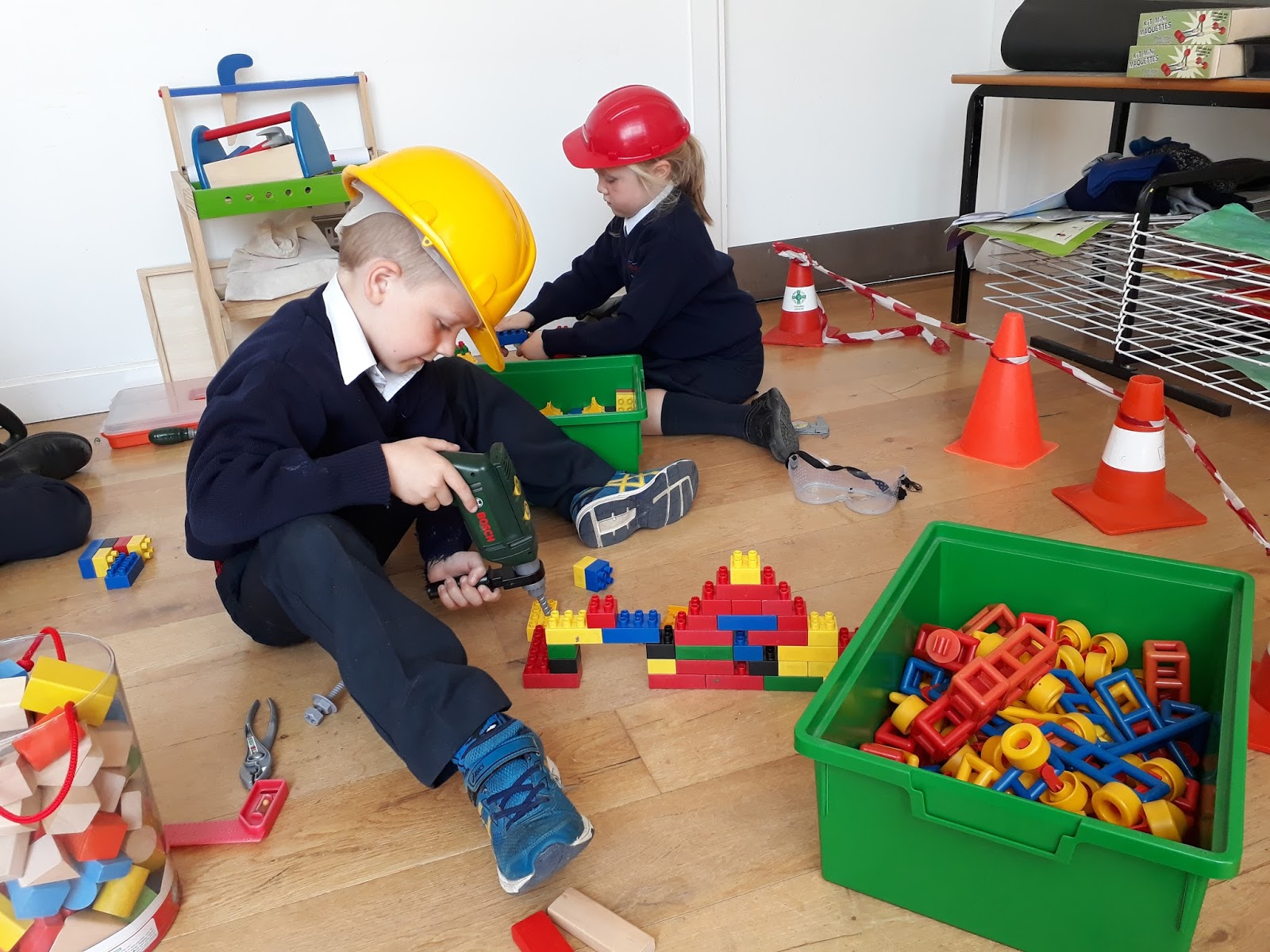 Ms. Keane's Classroom: Junior Infant Builders at Work!