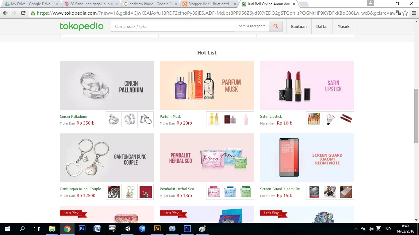 IMK: Tampilan Website Menarik : Tokopedia.com