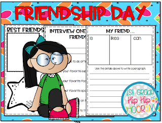 1st Grade Hip Hip Hooray!: Friendship Day...Perfect for End of the Year ...