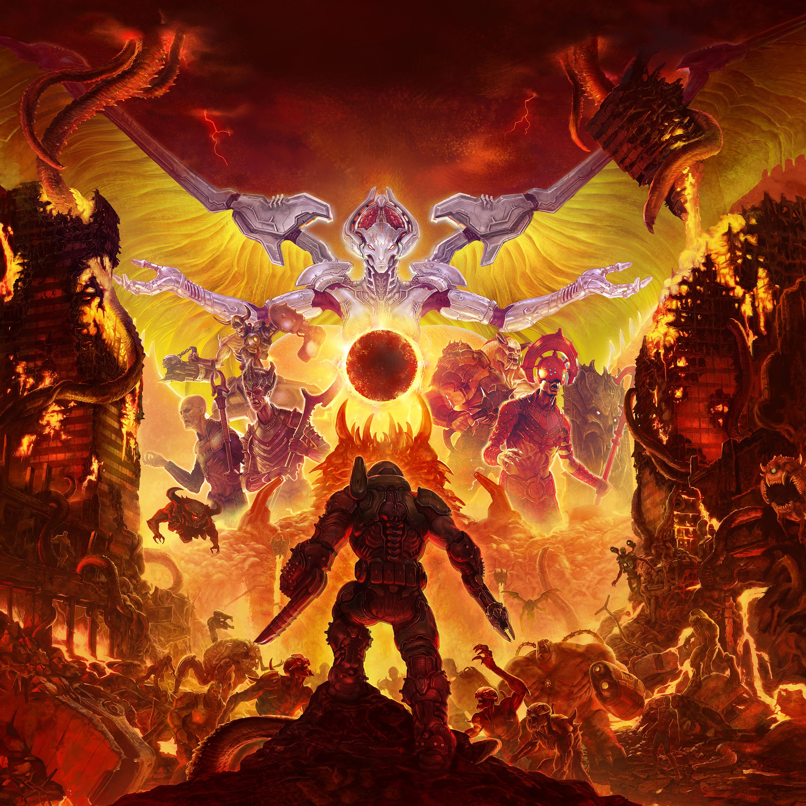 Doom Eternal, Doomguy, Hell, Monsters, 8K, #30 Wallpaper PC Desktop