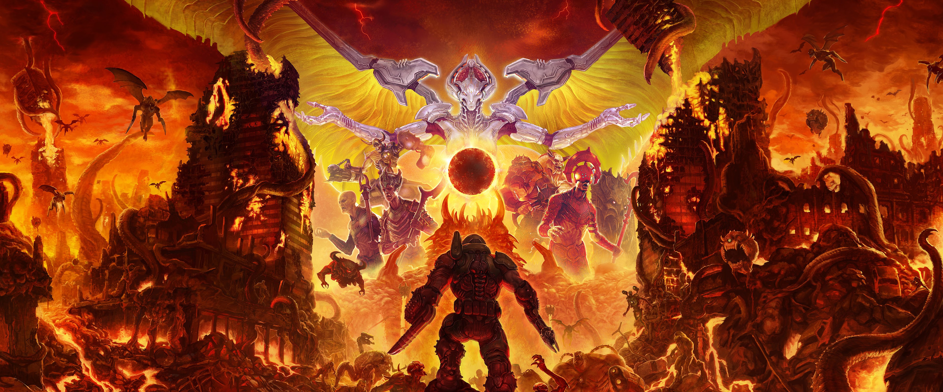 Doom Eternal, Doomguy, Hell, Monsters, 8K, #30 Wallpaper PC Desktop