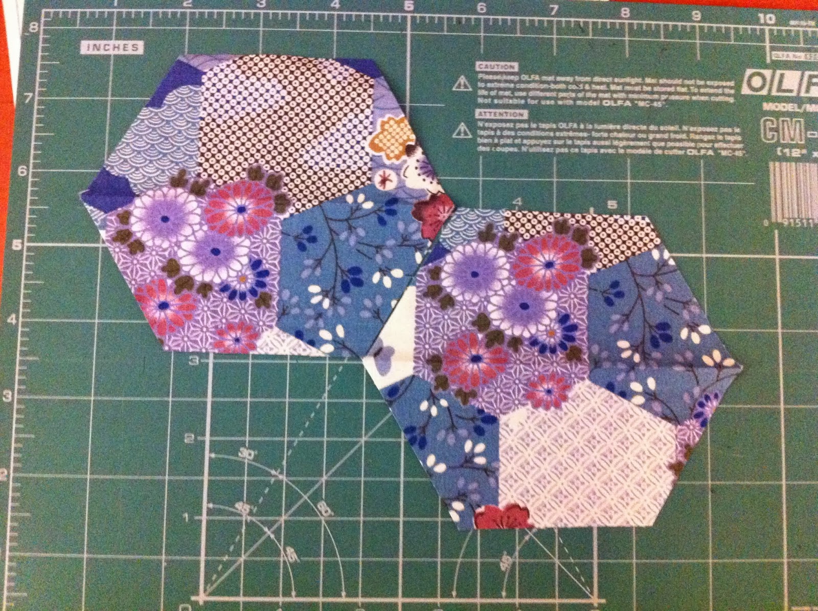 Quilt Art Design: Hexi's without Templates