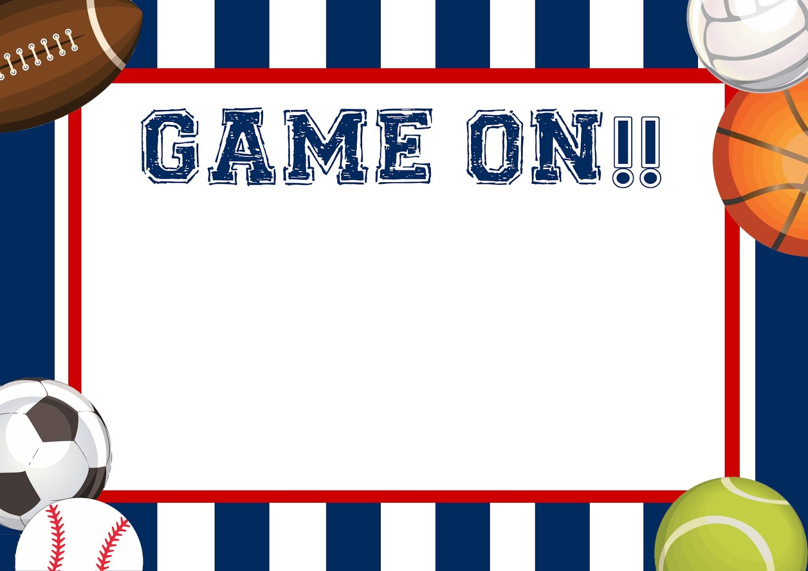 All Star Sports Party Printables