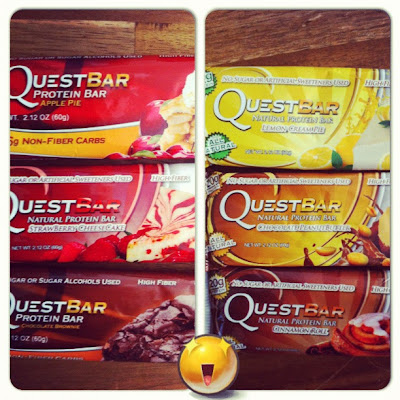 Cashew and Coconut: Oat bran Quest Bar & bluberries cake