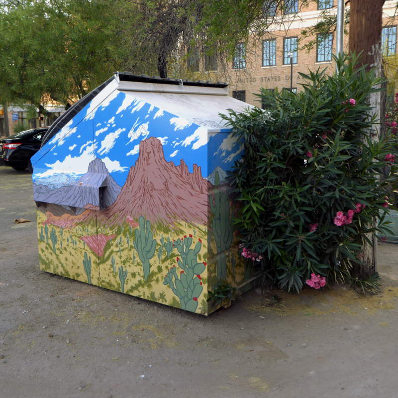 The Tucson Murals Project: Beautiful trash containers